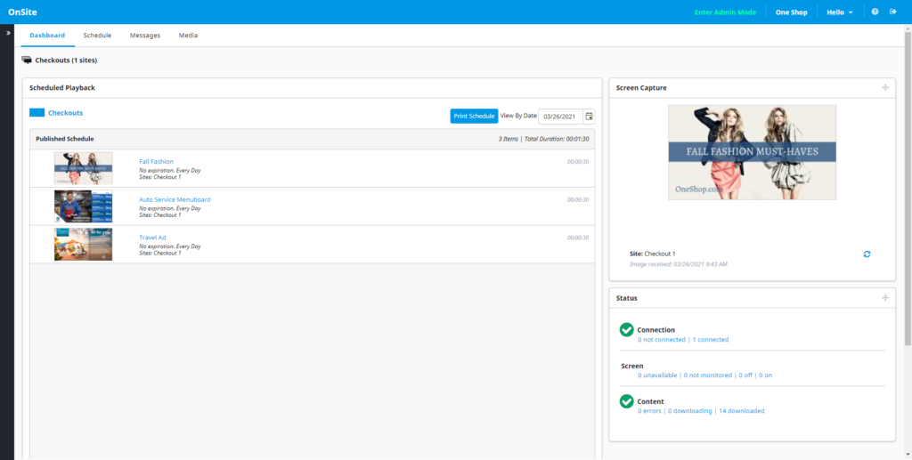 Digital Signage Content Management System - ComQi
